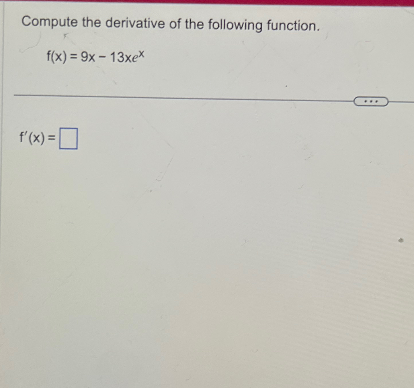 Solved Compute the derivative of the following | Chegg.com