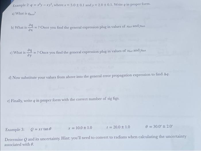 Solved Uncertainty for sums and differences: the uncertainty | Chegg.com