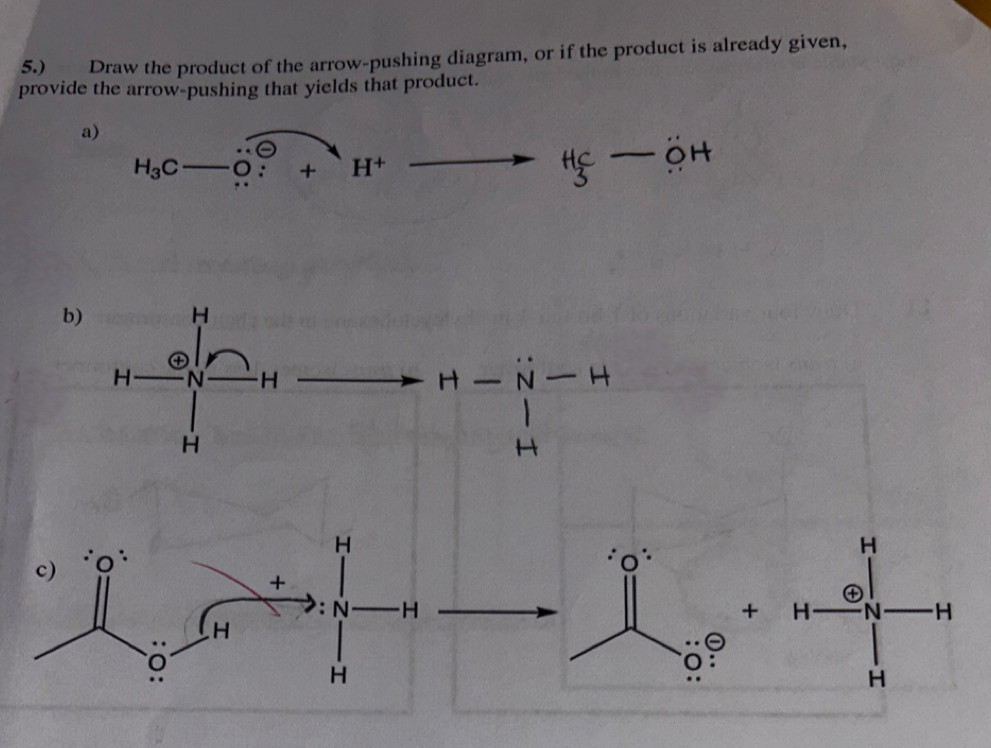 Solved 5.) ﻿Draw the product of the arrow-pushing diagram, | Chegg.com