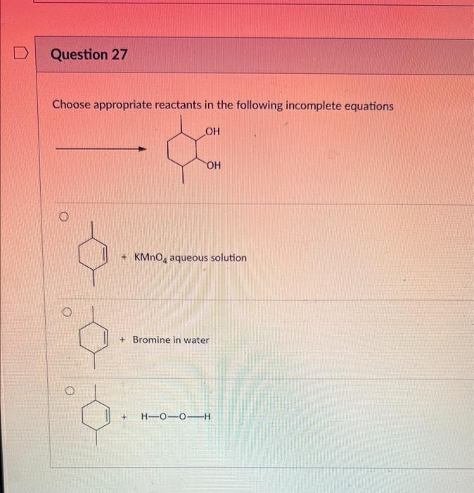 Solved Choose appropriate reactants in the following | Chegg.com