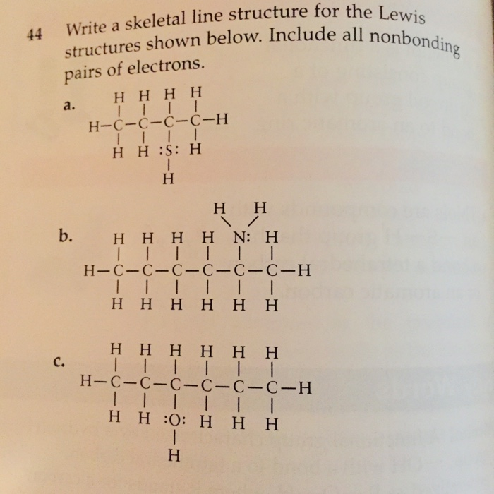 Solved Write a skeletal line structure for the Lewis | Chegg.com