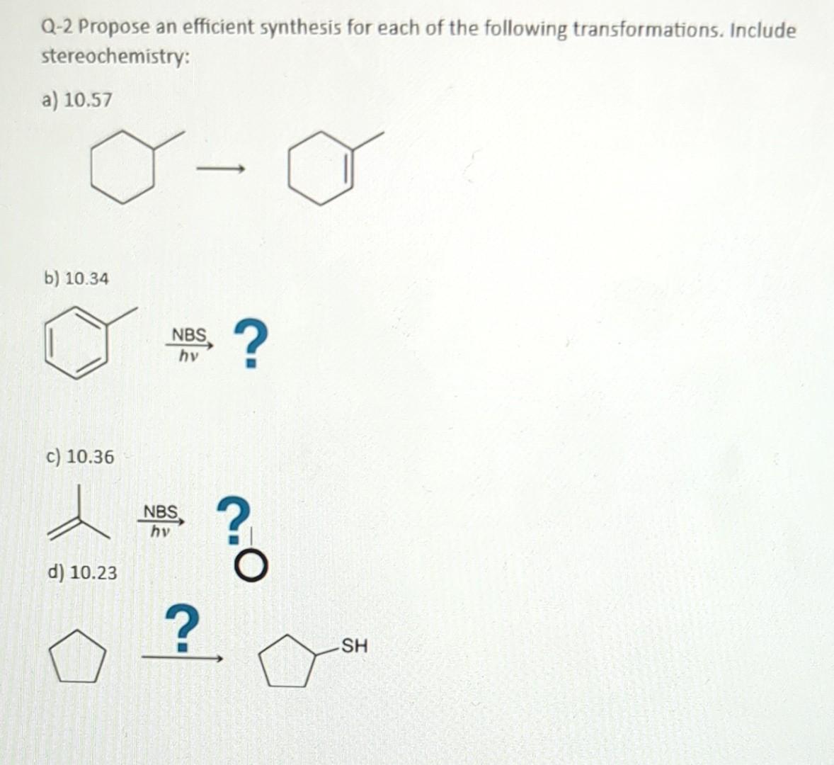 Solved Q-2 Propose an efficient synthesis for each of the | Chegg.com