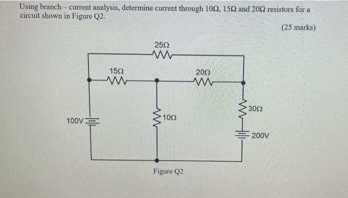 Solved Using branch - current analysis, determine current | Chegg.com