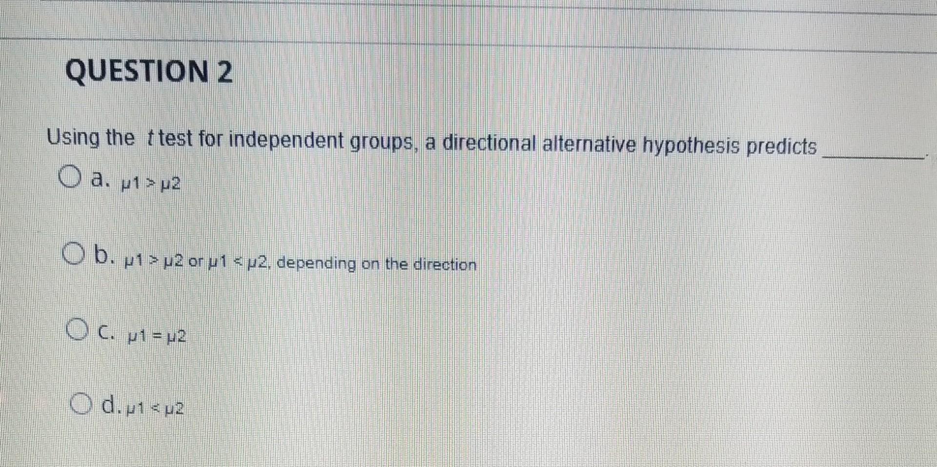 Solved Using the t test for independent groups, a | Chegg.com
