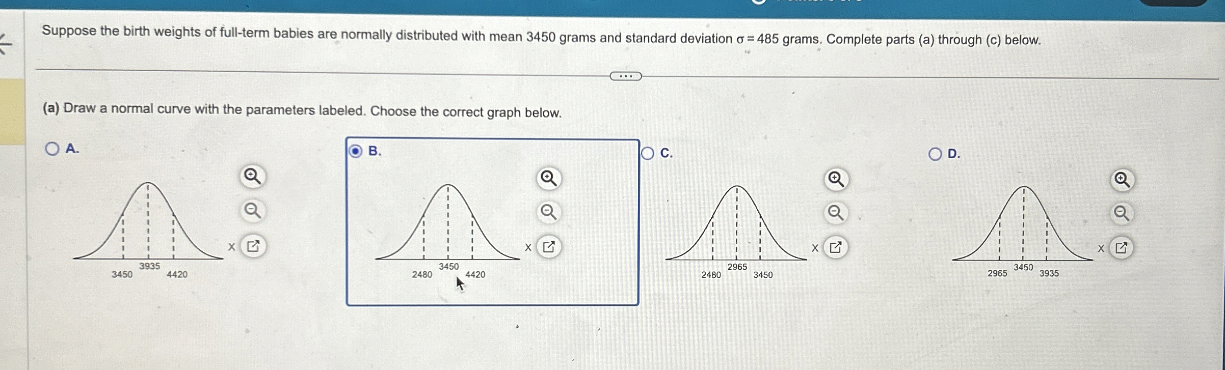 Solved Suppose the birth weights of full-term babies are | Chegg.com