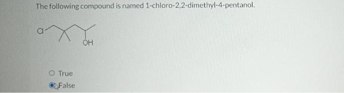 Solved The following compound is named | Chegg.com