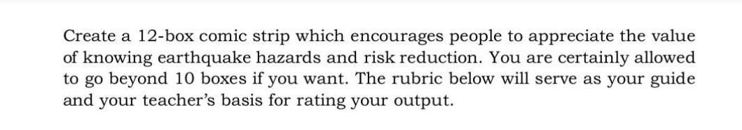 Solved Create a 12-box comic strip which encourages people | Chegg.com