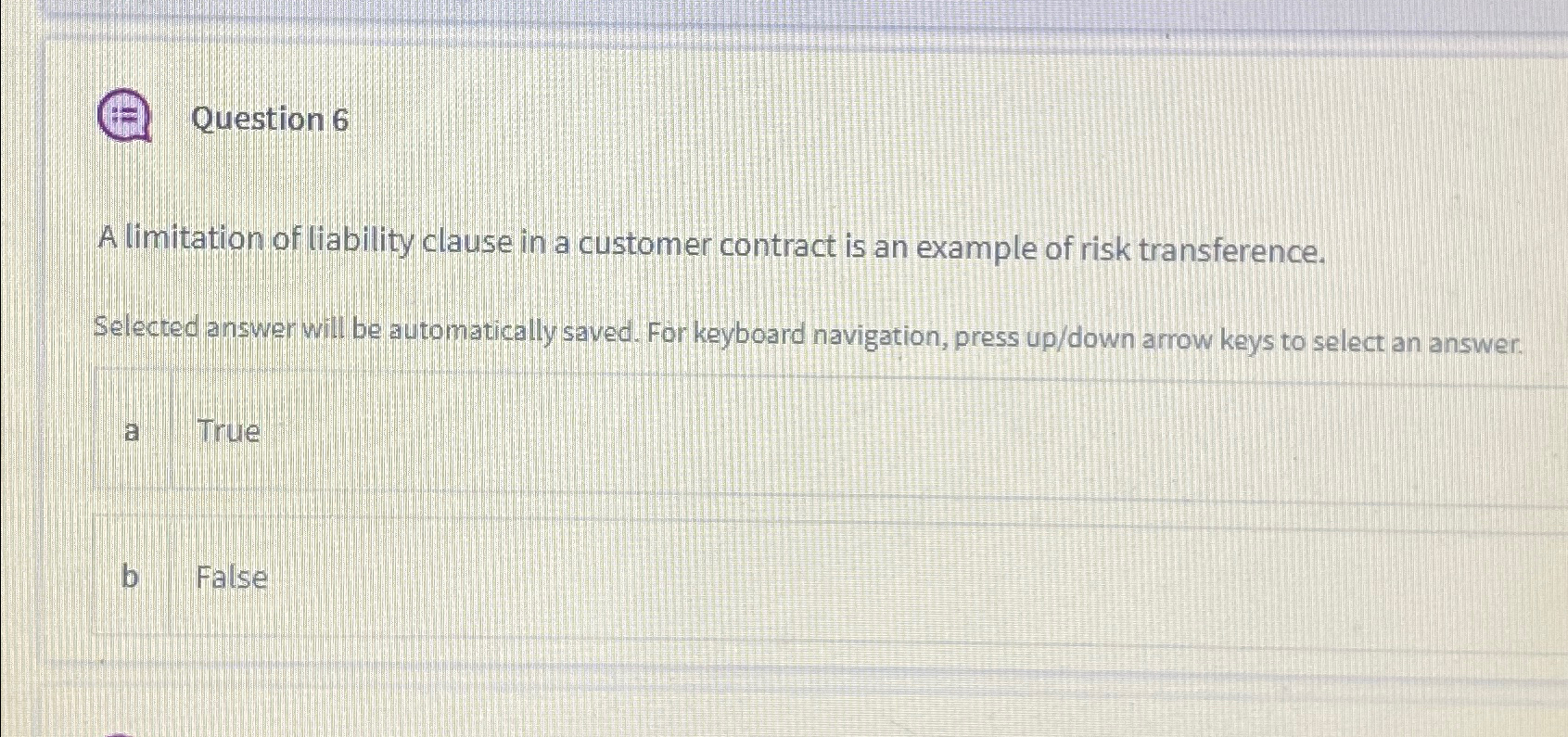 Solved Question 6A limitation of liability clause in a | Chegg.com