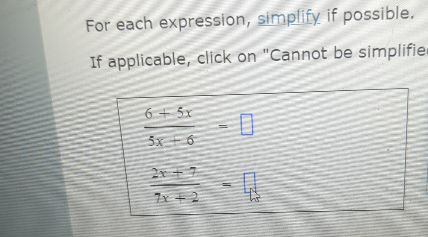 Solved For each expression, simplify if possible.If | Chegg.com