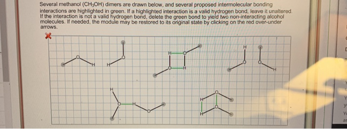 Solved Several methanol (CH3OH) dimers are drawn below, and | Chegg.com