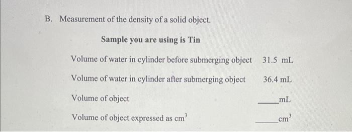 Solved Table 1. Densities of several substances1 Explain why | Chegg.com