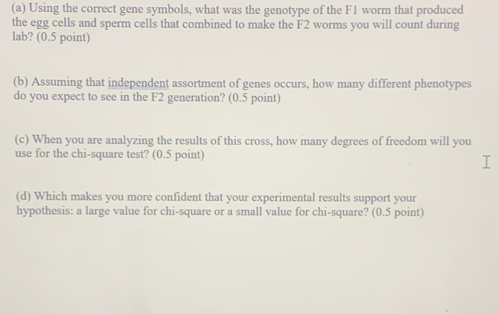 Solved (a) ﻿Using the correct gene symbols, what was the | Chegg.com