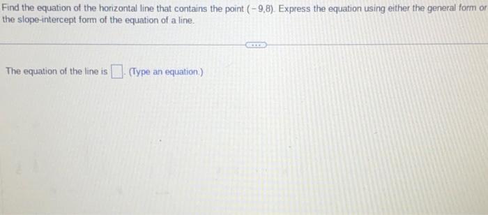 Solved Find the equation of the horizontal line that | Chegg.com
