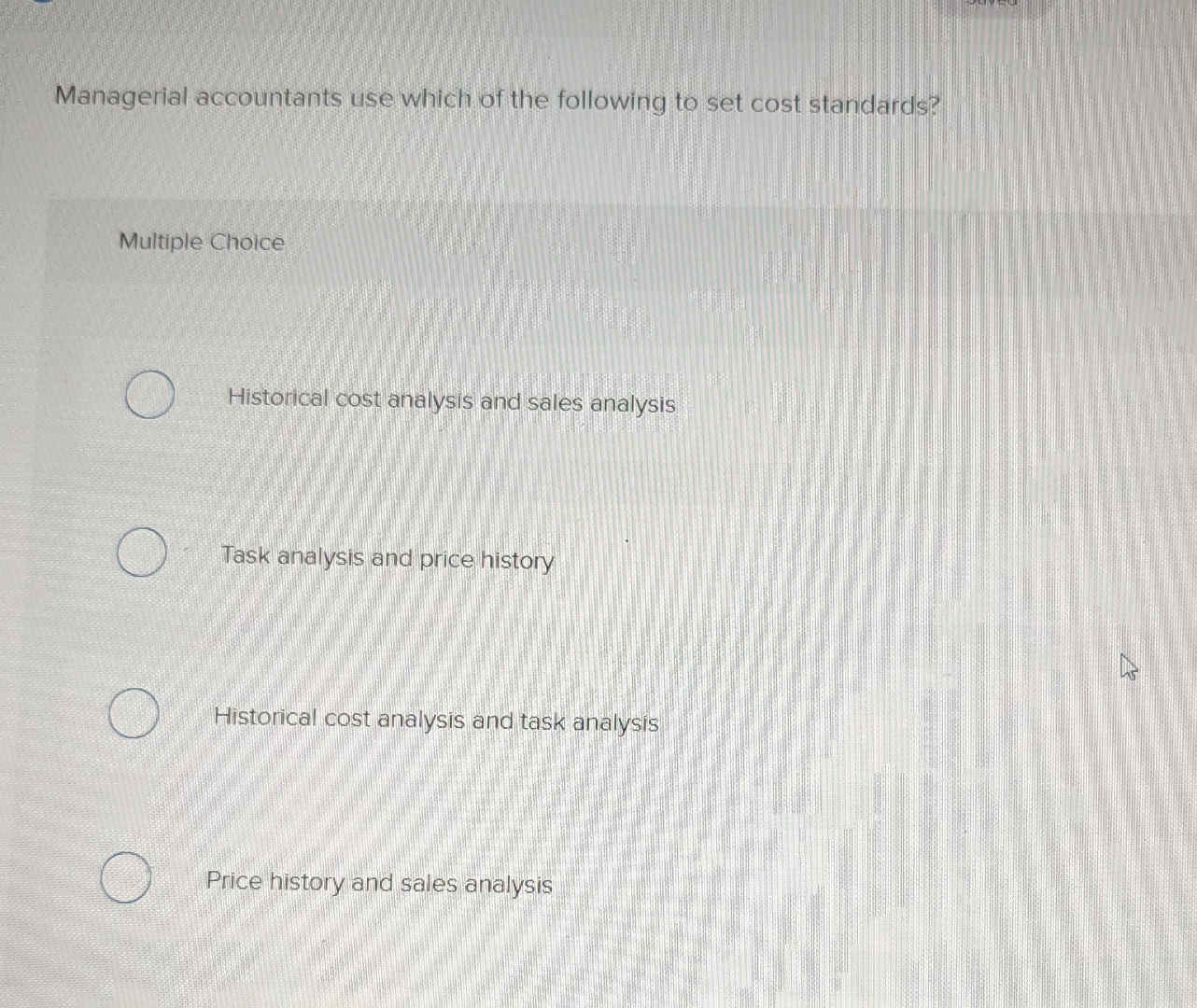 Solved Managerial accountants use which of the following to | Chegg.com