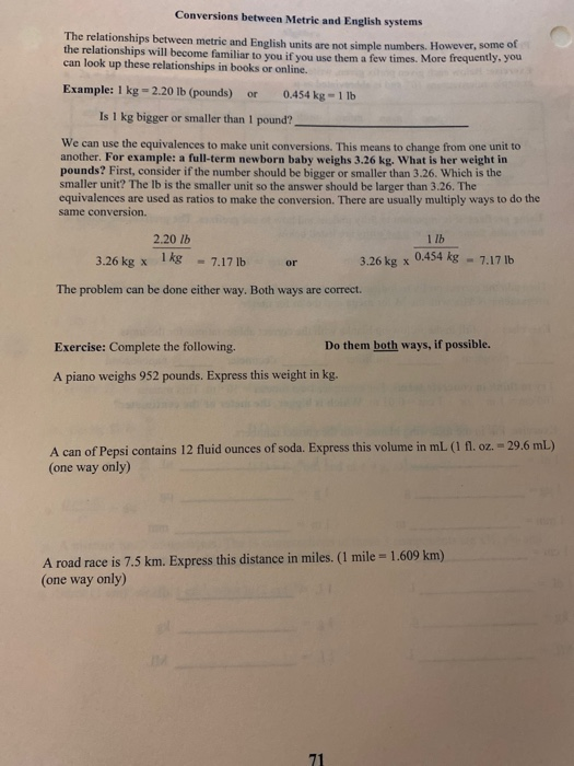 Solved SI system (Metric System) Prefixes: The SI system | Chegg.com