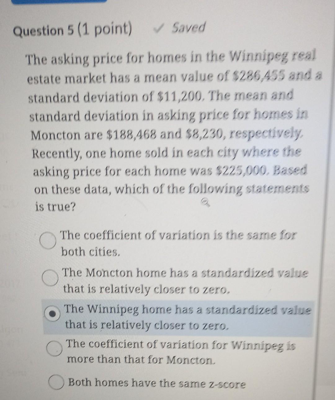 Solved If a distribution for a quantitative variable is | Chegg.com