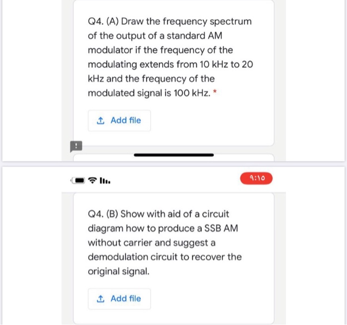 Solved Q4. (A) Draw the frequency spectrum of the output of | Chegg.com