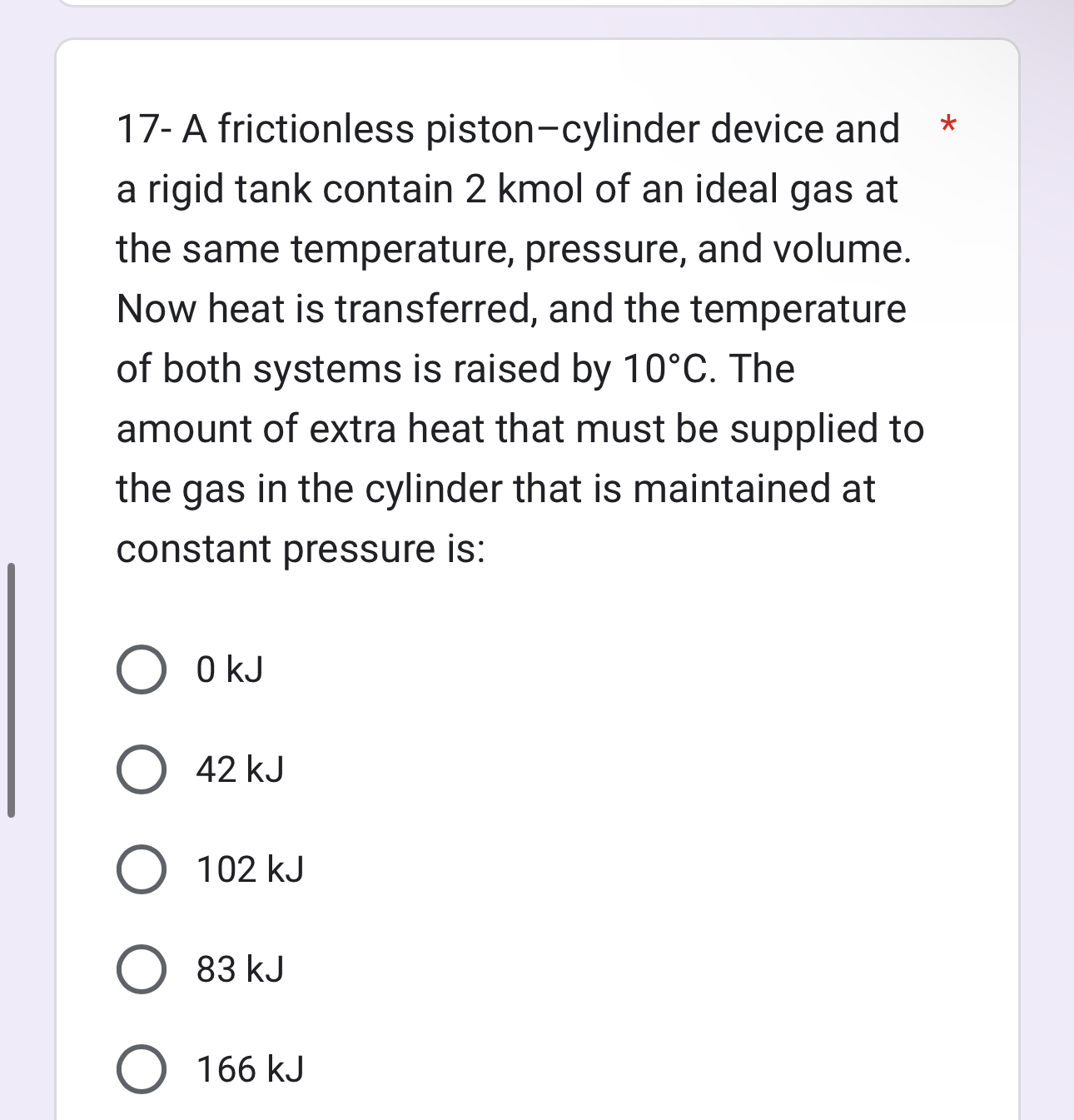 Solved 17- ﻿A frictionless piston-cylinder device and a | Chegg.com
