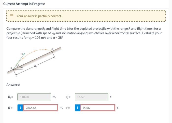 Compare the slant range Ri and flight time ti for the | Chegg.com