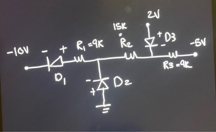 Solved 1. Find the Q-points for the three diodes using the | Chegg.com