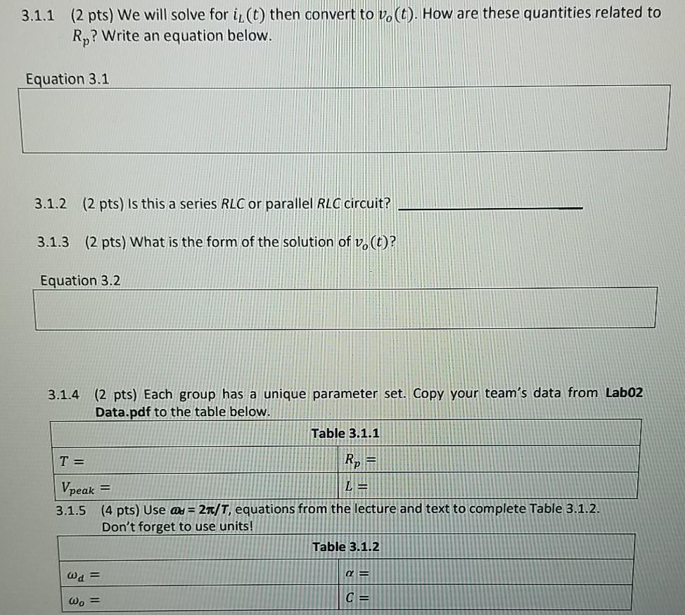 Solved This second order RLC circuit represents a | Chegg.com