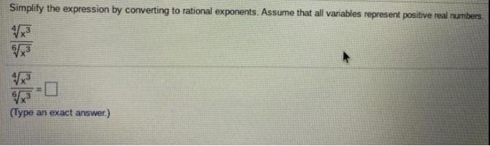 Solved Simplify the expression by converting to rational | Chegg.com