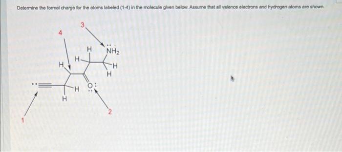 Solved Determine the formal charge for the store labeled | Chegg.com