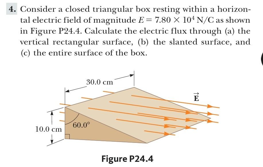 Solved Consider a closed triangular box resting within a | Chegg.com