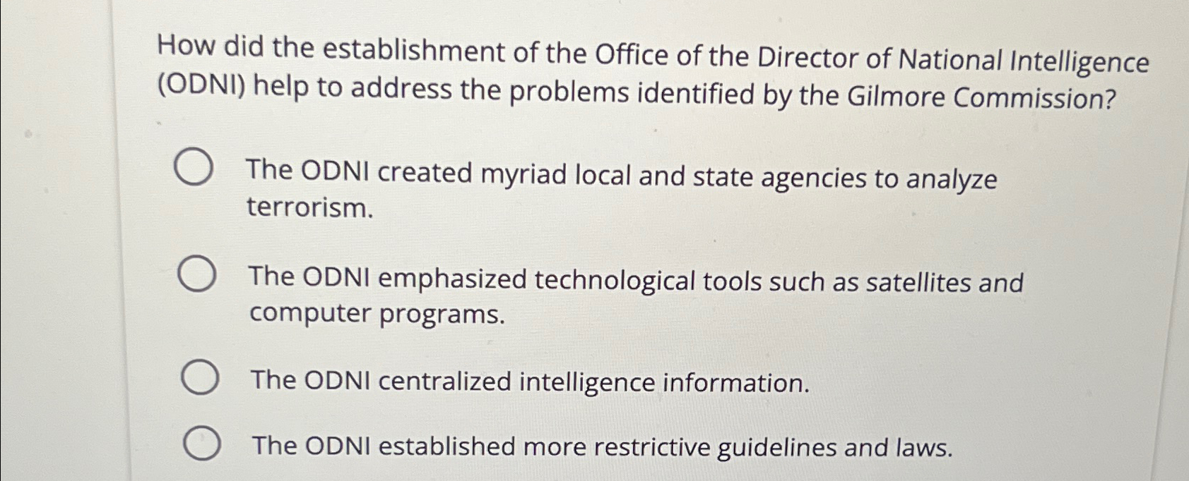 Solved How did the establishment of the Office of the | Chegg.com