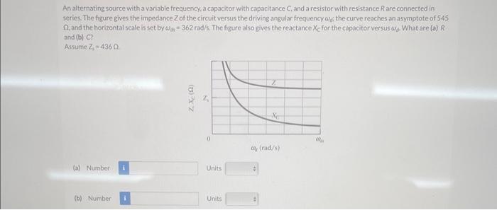 Solved An alternating source with a variable frequency, a | Chegg.com