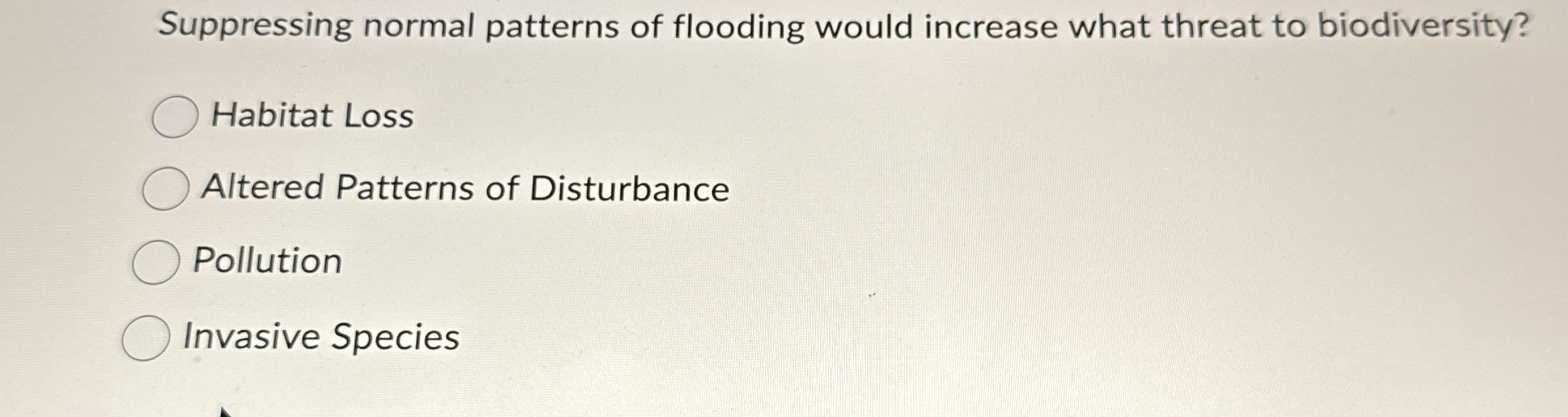 Solved Suppressing normal patterns of flooding would | Chegg.com