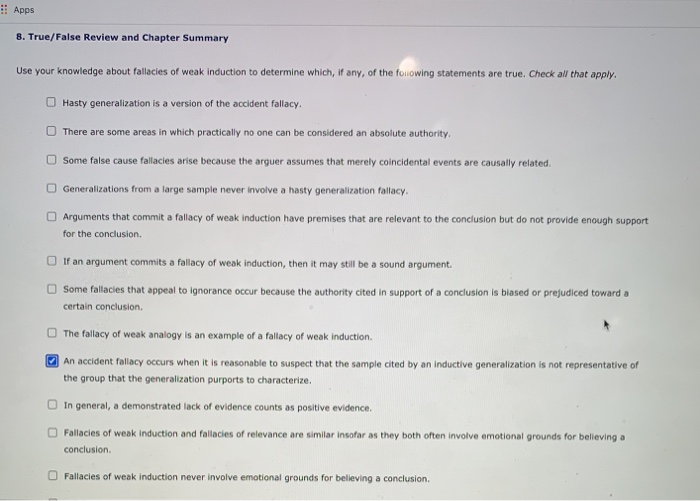 In general, a demonstrated lack of evidence counts as | Chegg.com