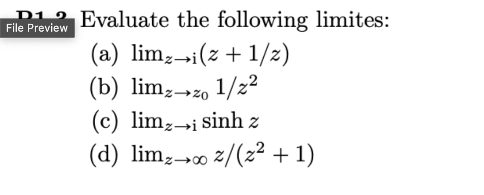 Solved Evaluate the following | Chegg.com