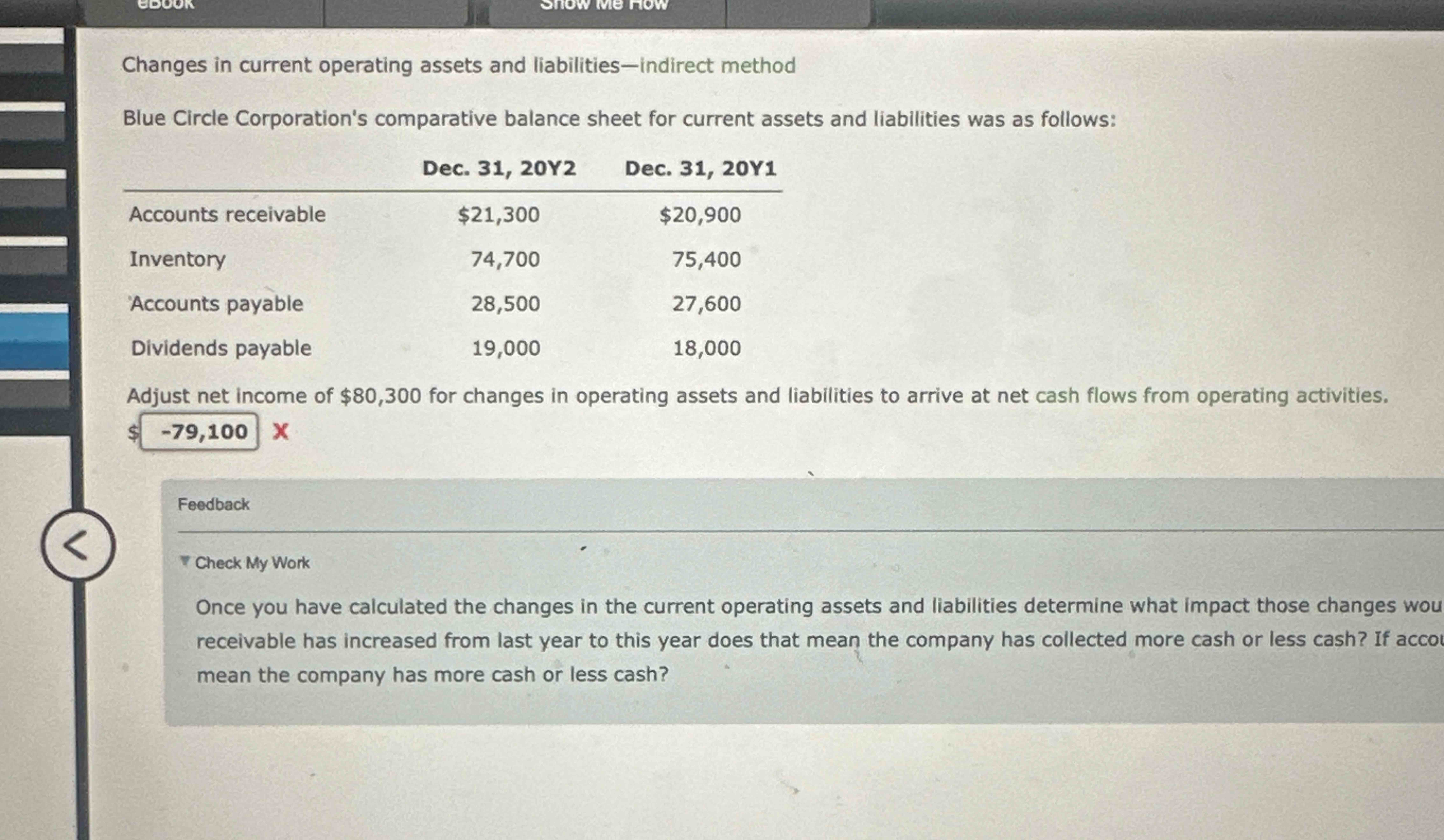 Solved Changes in current operating assets and | Chegg.com