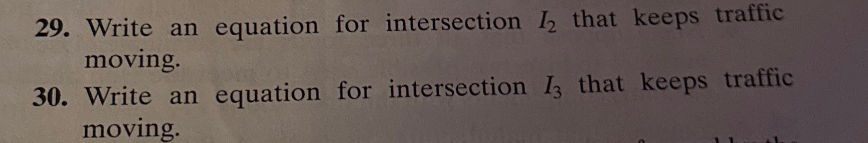 Solved Write an equation for intersection I2 ﻿that keeps | Chegg.com