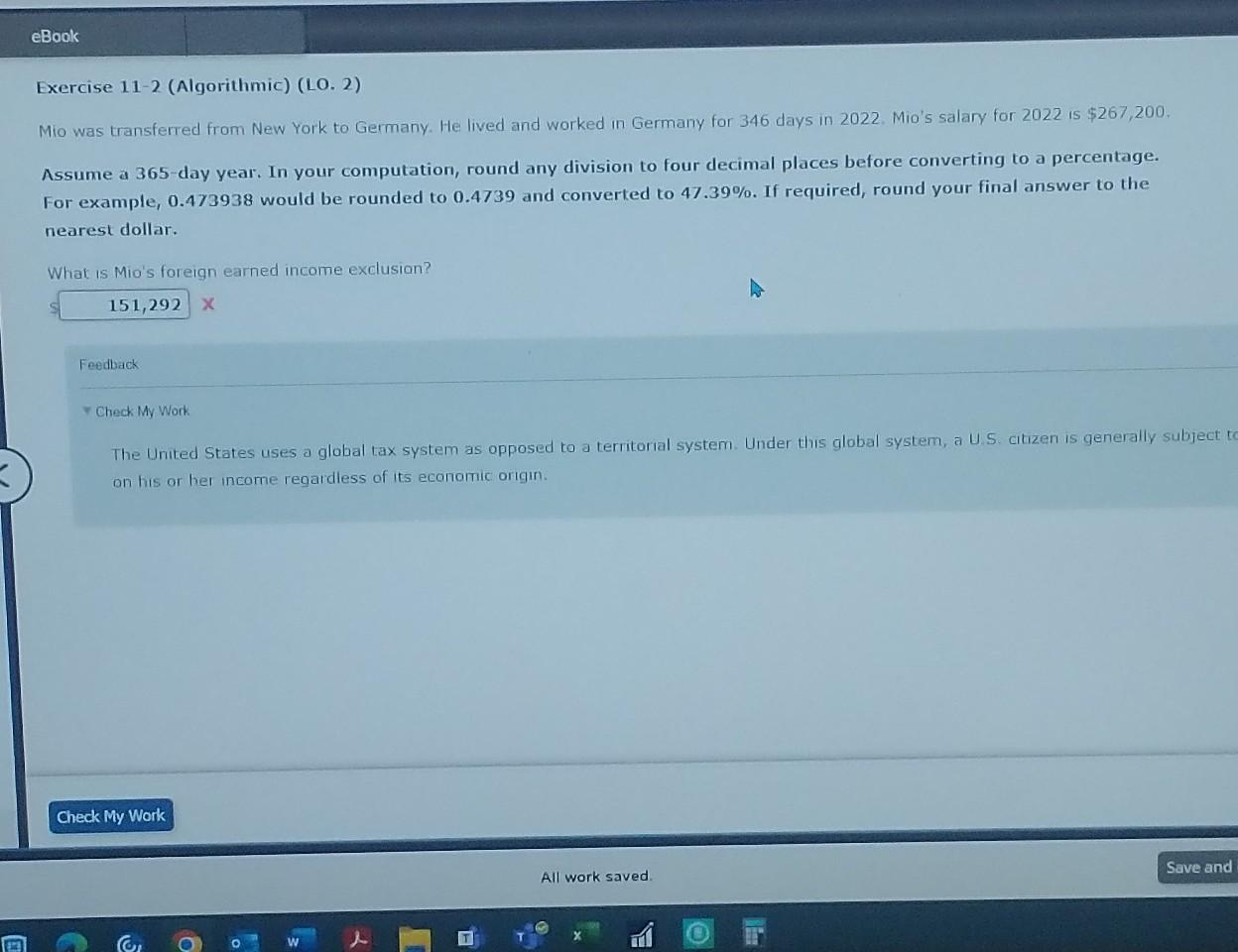Solved Exercise 11-2 (Algorithmic) (LO. 2) Mio was | Chegg.com