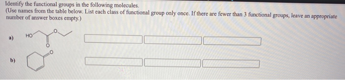 Solved Identify the functional groups in the following | Chegg.com