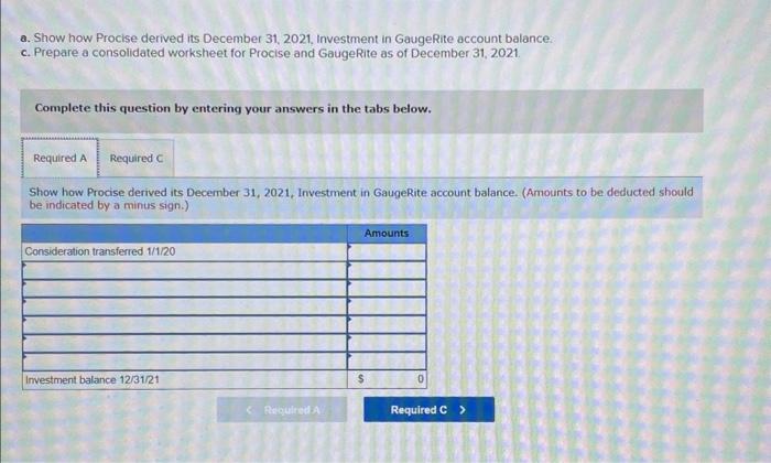 Solved On January 1. 2020. Procise Corporation acquired 100 | Chegg.com