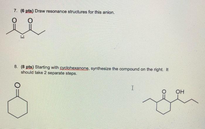 Cyclohexanone Resonance Structures