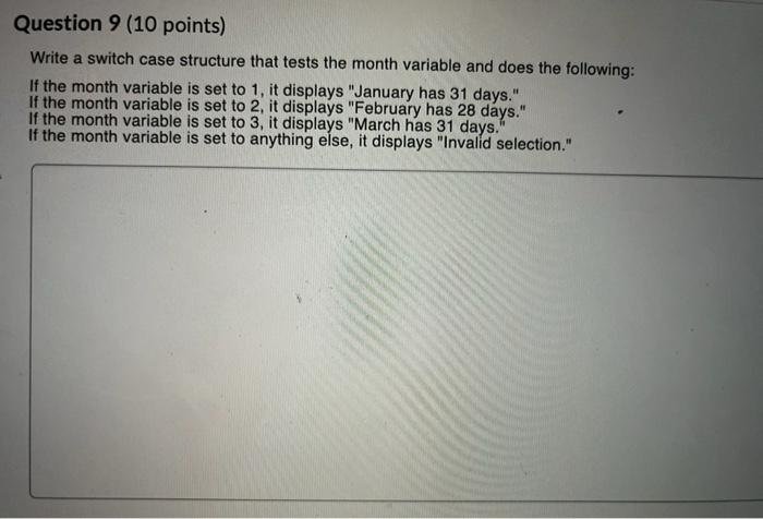 Solved Question 5 (10 points) Write a nested decision | Chegg.com