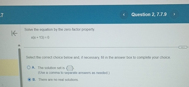 Solved Question 2, 7.7.9Solve the equation by the | Chegg.com