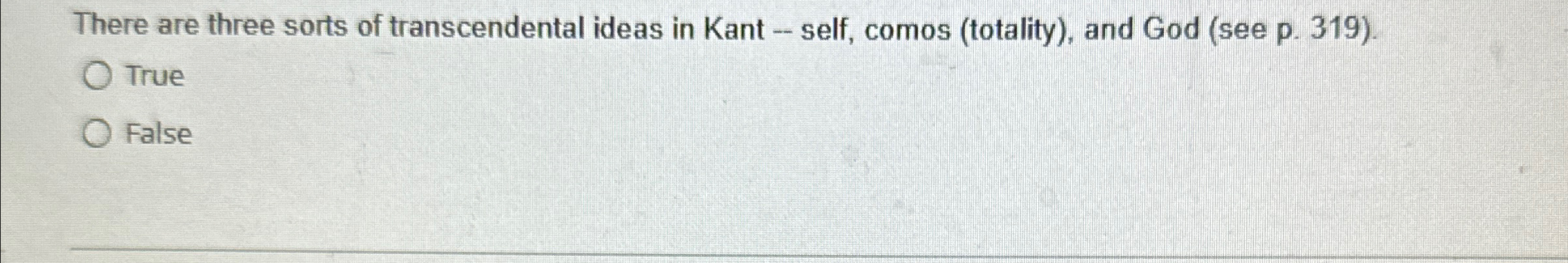 Solved There are three sorts of transcendental ideas in Kant | Chegg.com