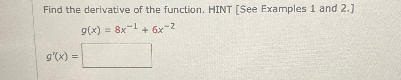 Solved Find the derivative of the function. HINT [See | Chegg.com