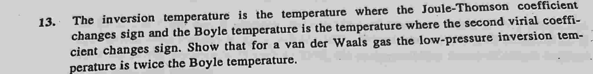 The inversion temperature is the temperature where | Chegg.com