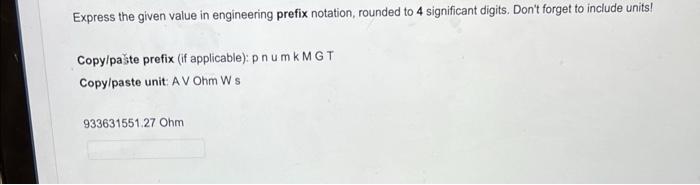 Solved Express the given value in engineering prefix | Chegg.com