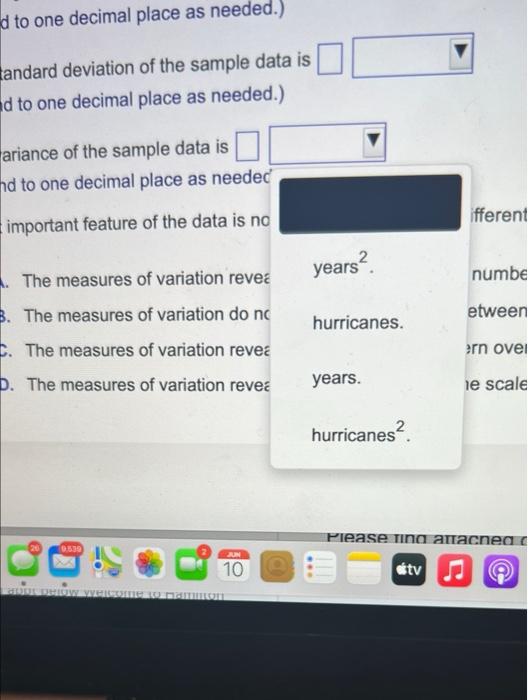 Solved Listed below are the numbers of hurricanes that | Chegg.com