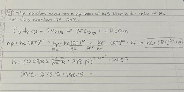 Solved The reaction below has a Kp value of 145 . What is | Chegg.com