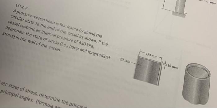Solved lo2,7 4 pressure-vessel head is fabricated by gluing | Chegg.com