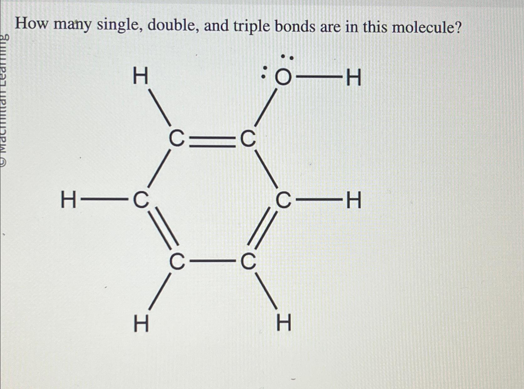 Solved How many single, double, and triple bonds are in this | Chegg.com