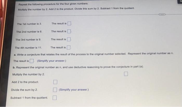 Solved N Repeat the following procedure for the four given | Chegg.com